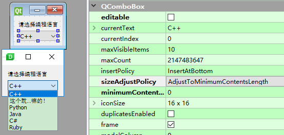 【QTdesigner】课时40.下拉列表控件（QComboBox）【pyqt5+QTdesigner模式】_qtdesinger设置下拉列表 ...