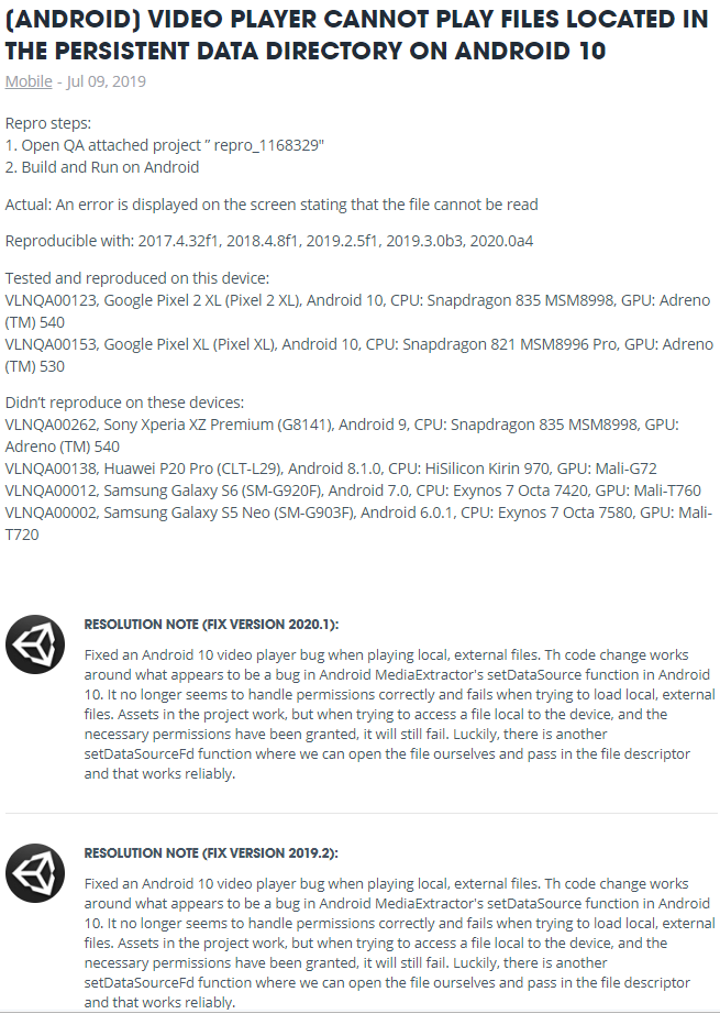 unity3d VideoPlayer无法播放视频 AndroidVideoMedia: Error opening extractor: -10002-CSDN博客