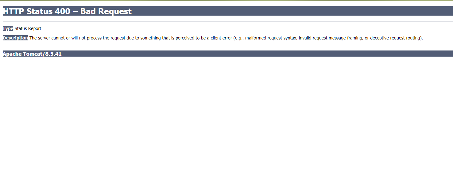 错误The server cannot or will not process the request due to something ...