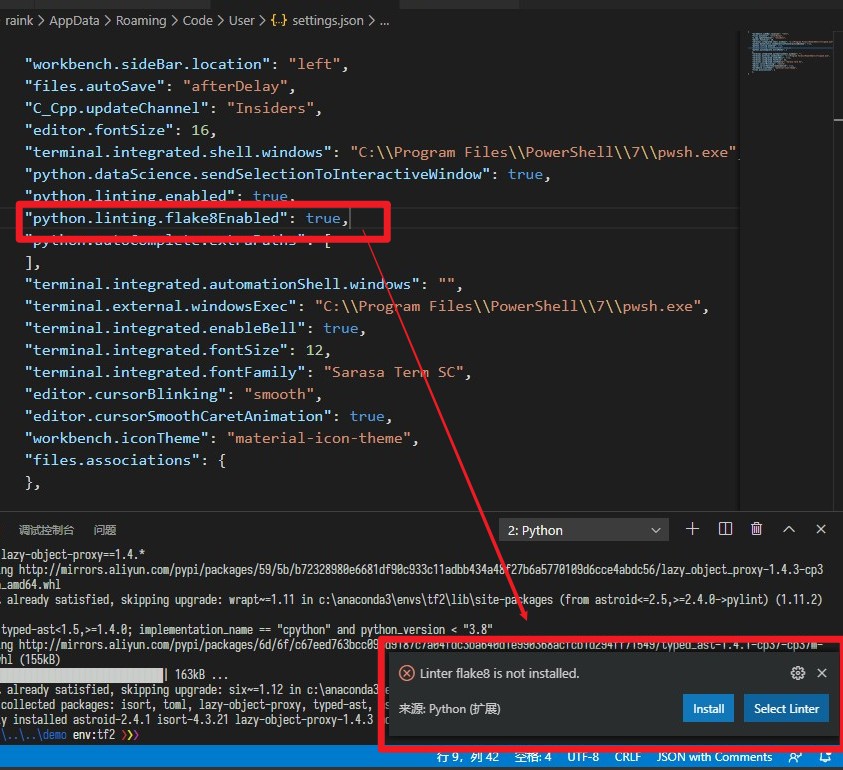 「环境&工具」在VS Code中编写Python (文件模板、环境配置、调试运行、setting文件、提示与格式化、三方库的自动补全等)_vscode python setting.json ...