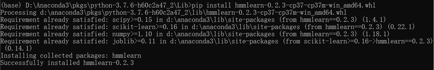ERROR: hmmlearn-0.2.3-cp38-cp38-win_amd64.whl is not a supported wheel ...