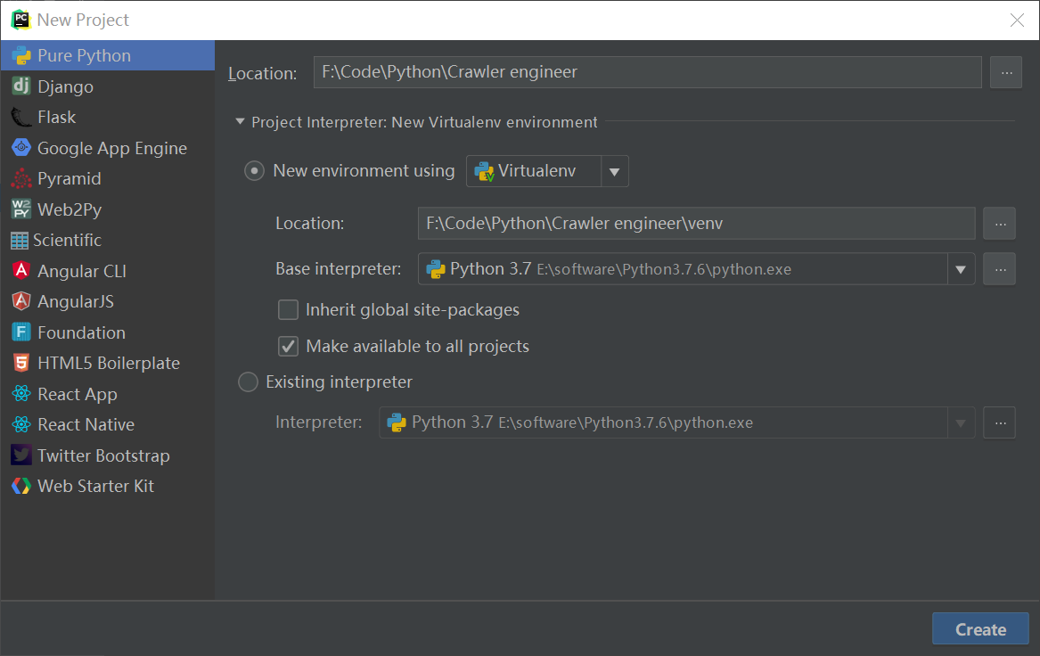 Python虚拟环境设置_pycharm2018中没有pure python-CSDN博客
