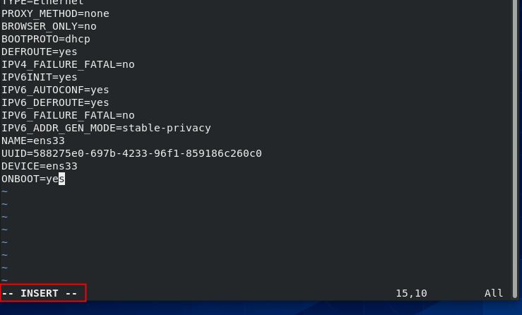 Linux E325: ATTENTION Found a swap file by the name /etc/sysconfig/network-scripts/.ifcfg-ens33 ...