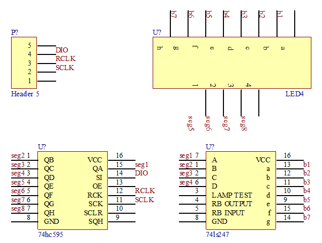 用74HC595和74LS247驱动四位数码管-CSDN博客