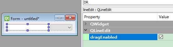 【QTdesigner】课时54.让控件支持拖拽动作（acceptDrops）（dragEnabled）【pyqt5+QTdesigner模式 ...