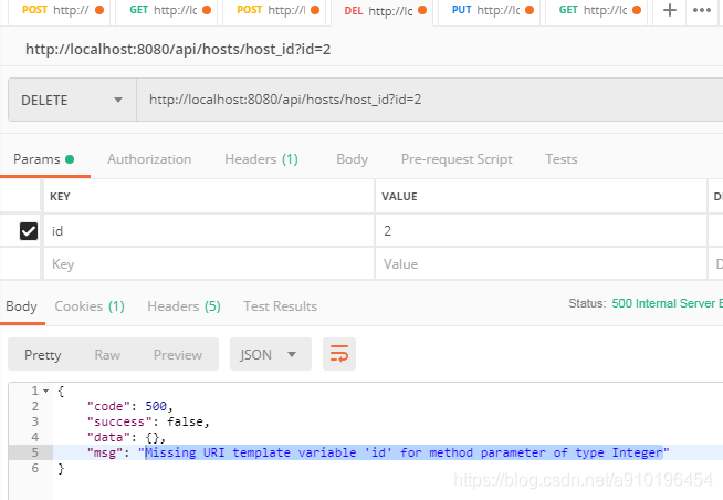 Springboot错误missing Uri Template Variable Xx For Method Parameter Of Type Integerrequired Uri