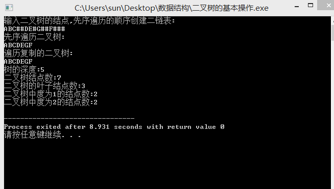 使用二叉链表实现二叉树的基本操作要求实现函数统计并返回二叉树中的度为2的结点数。二叉树采用二叉链表存储结点 Csdn博客