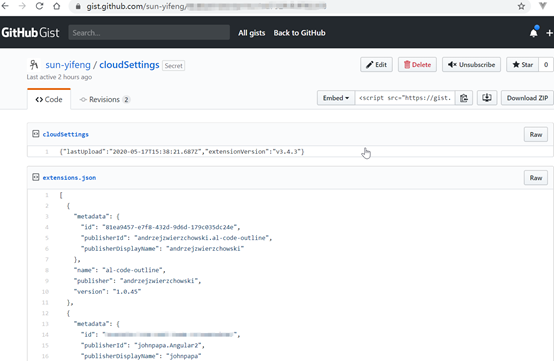 解决方案：利用Settings Sync插件完成VScode配置备份、同步与恢复_vscode settings.json 没有同步-CSDN博客