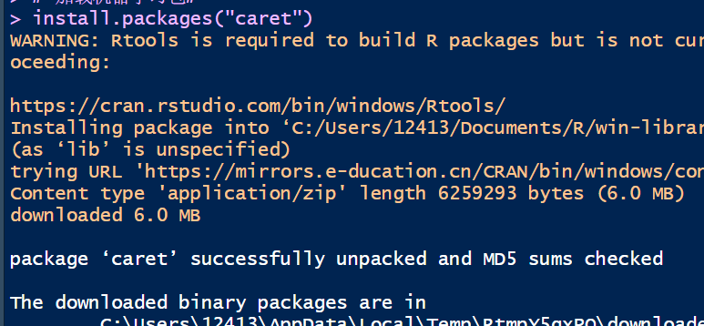 R语言中，安装出错！！Error : object caret not found已解决！！_r语言中error: object 'economics' not found怎么解决-CSDN博客