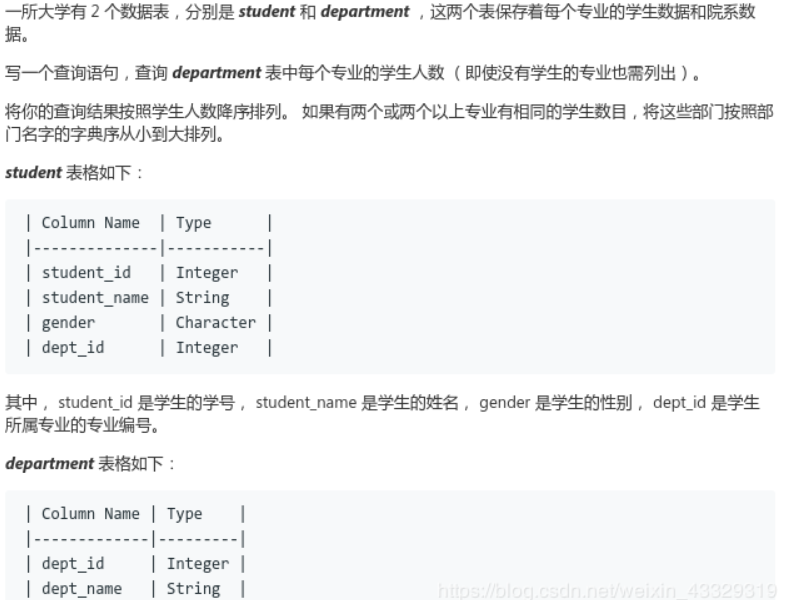统计各专业学生人数统计各专业学生的人数结果包含专业名称、该专业人数。 Csdn博客 