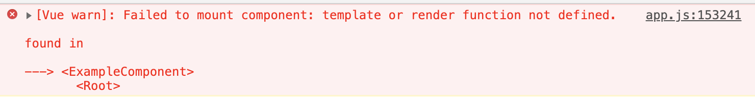 Vue Failed To Mount Component Template Or Render Function Not Defined 