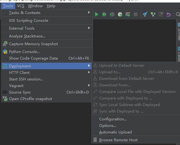 PyCharm 2018.1 中Tool中没有Deployment，无法连接远程服务器的方法_pycharm tools没有 ...
