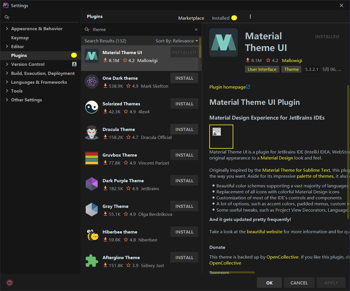 拒绝清一色灰或白主题，教你使用IDEA主题插件Material Theme UI+Atom Material Icons美化你的IDE，颜值 ...