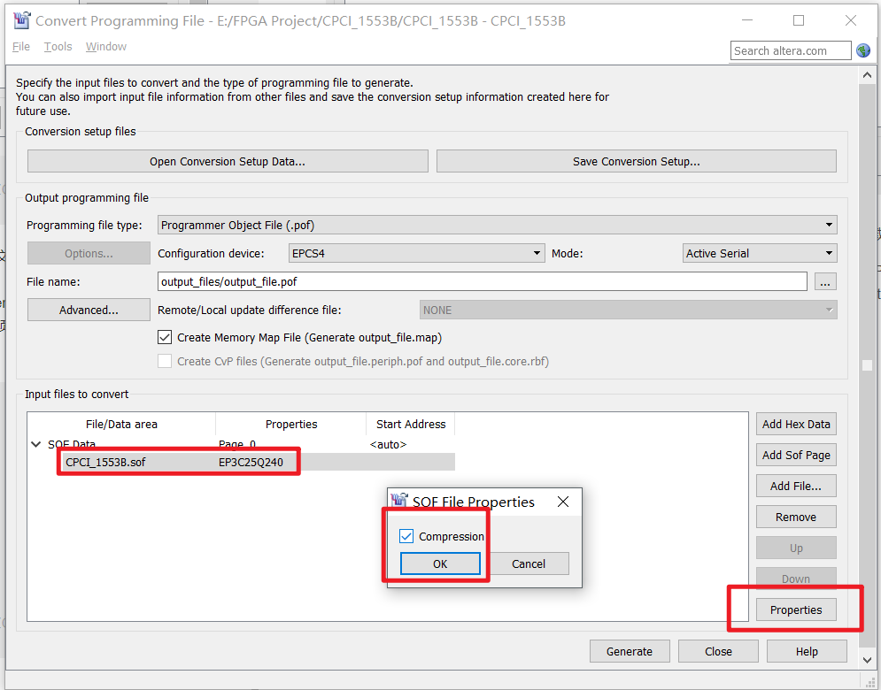 QuartusII程序固化,超内存大小解决办法_size of file(s) in epcs16 exceeds memory ...