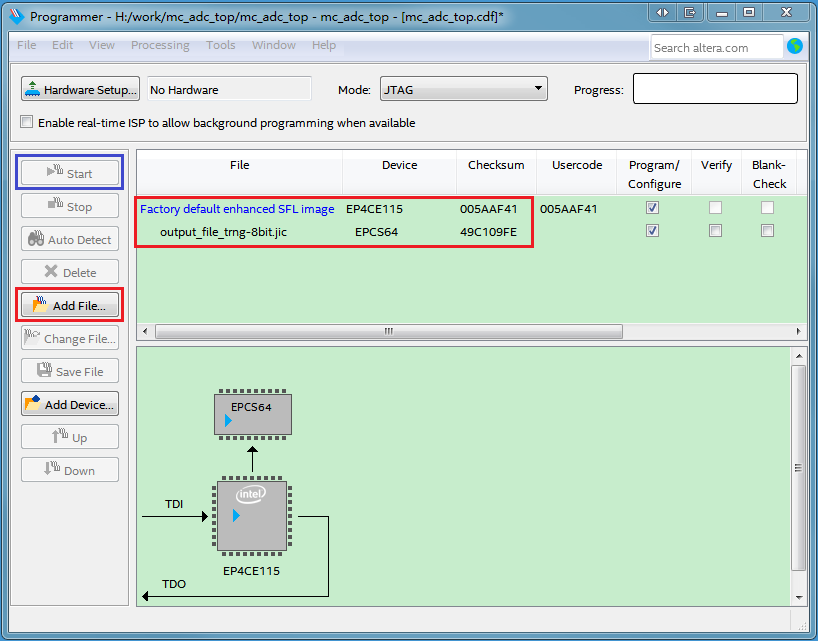 通过JTAG配置EPCS64芯片方法(将Quartus SOF转换JIC)_epcs64 life-CSDN博客