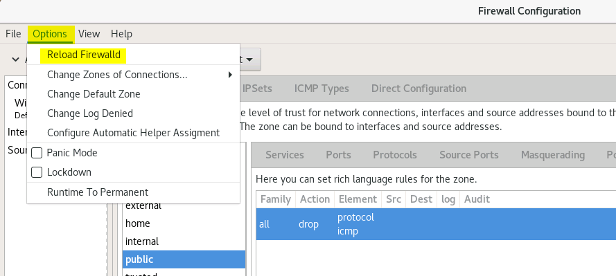 centos 7 禁止ping_rule protocol value="icmp" drop-CSDN博客