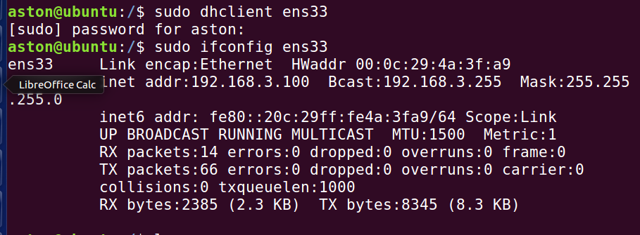 There is no IP in ens33 in the virtual machine ubuntu - Programmer Sought