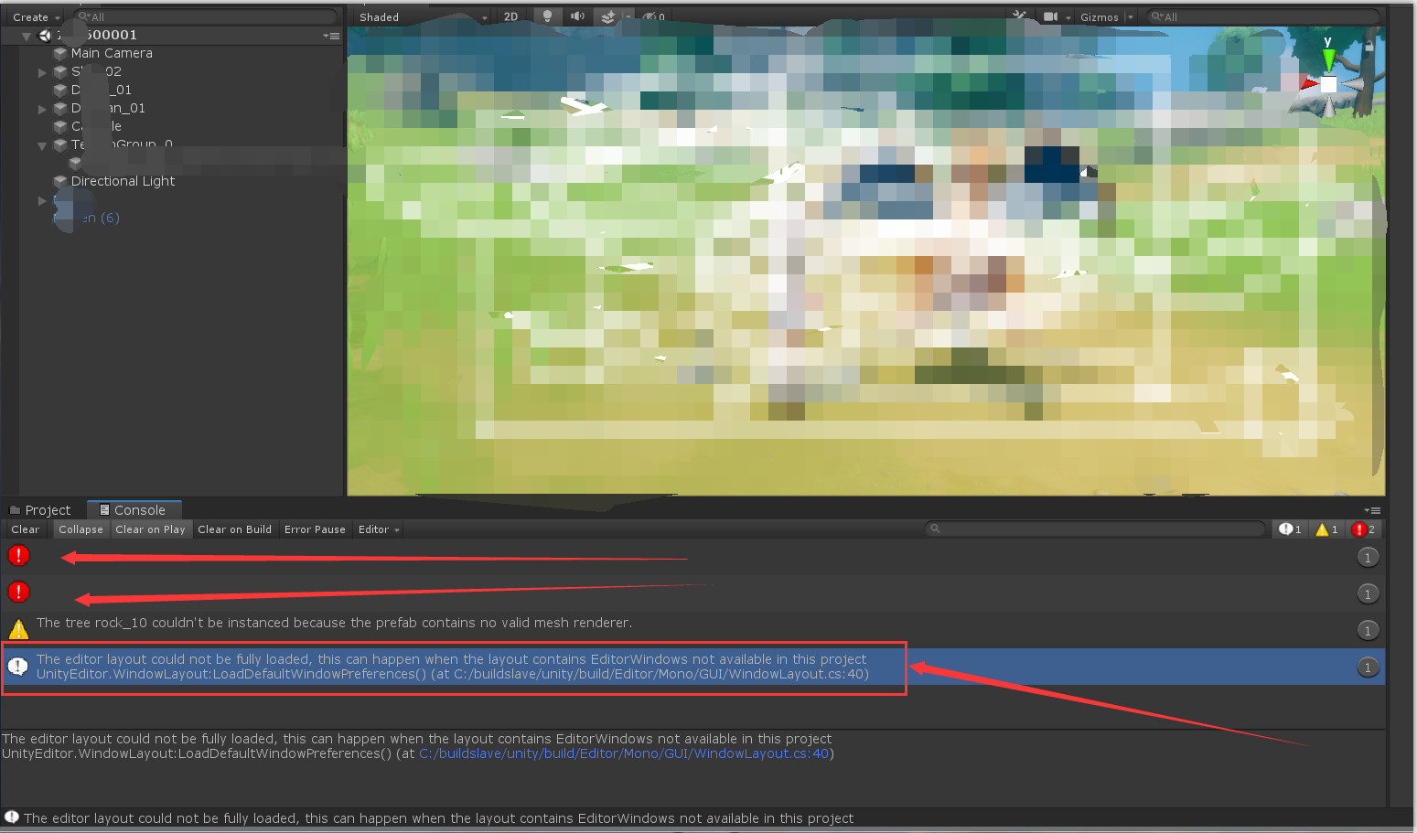 Unity2019.2.18 blank warning Console error message is blank solution ...