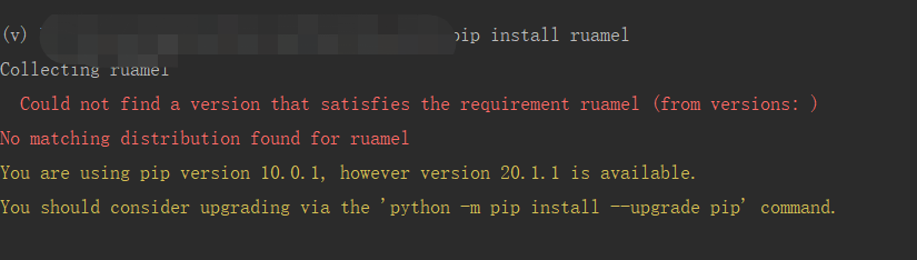 Python安装依赖问题以及解决办法系列_no matching distribution found for ruamel-CSDN博客