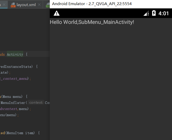 Android应用开发基础（避坑）------OptionMenu无法显示问题_oncreateoptionsmenu没显示-CSDN博客
