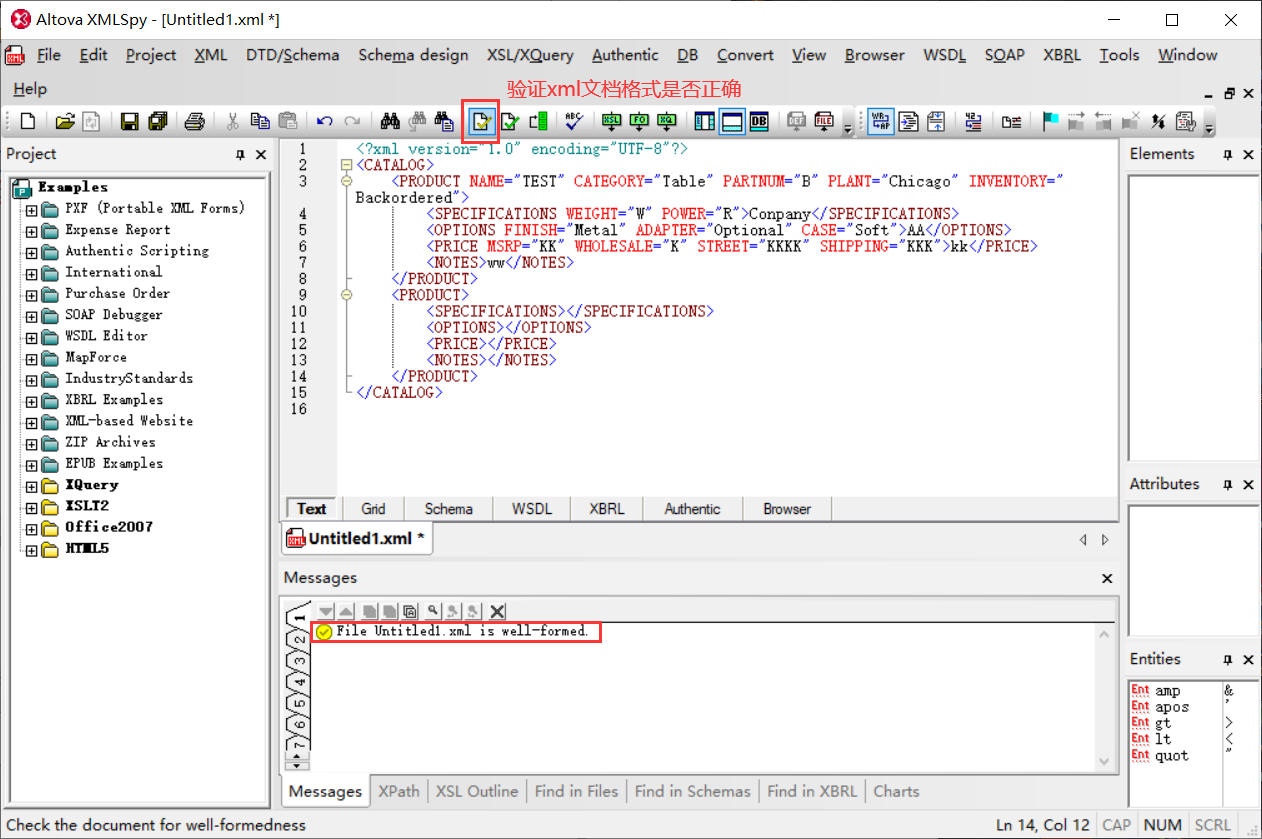 xml:使用xmlspy创建xml文件，且通过xml文件生成对应的dtd文件_xmlspy根据给出的dtd,写出对应的xml文件,并验证有效性-CSDN博客