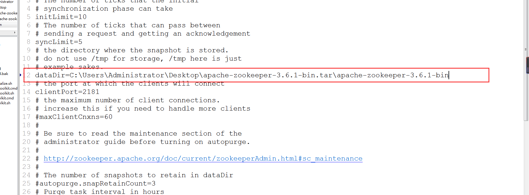 windows启动zookeeper时 Invalid config, exiting abnormally org.apache.zookeeper.server.quorum ...