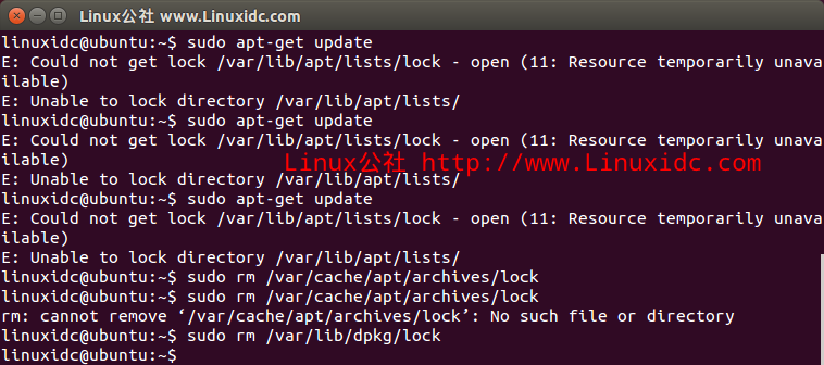 Ubuntu使用教程：无法获得锁 /var/lib/apt/lists/lock - open (11 资源临时不可用)_sudo apt 无法获得锁-CSDN博客