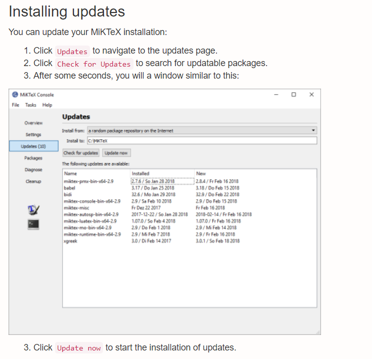 MiKTeX手动更新宏包超详细，东北大学编译原理第三次作业_miktex console-CSDN博客