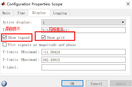 matlab中的simulink仿真中的scope图或者figure中的图进行编辑，然后添加文字并旋转，添加网格等_水月灯花的博客-CSDN博客_scope的网格