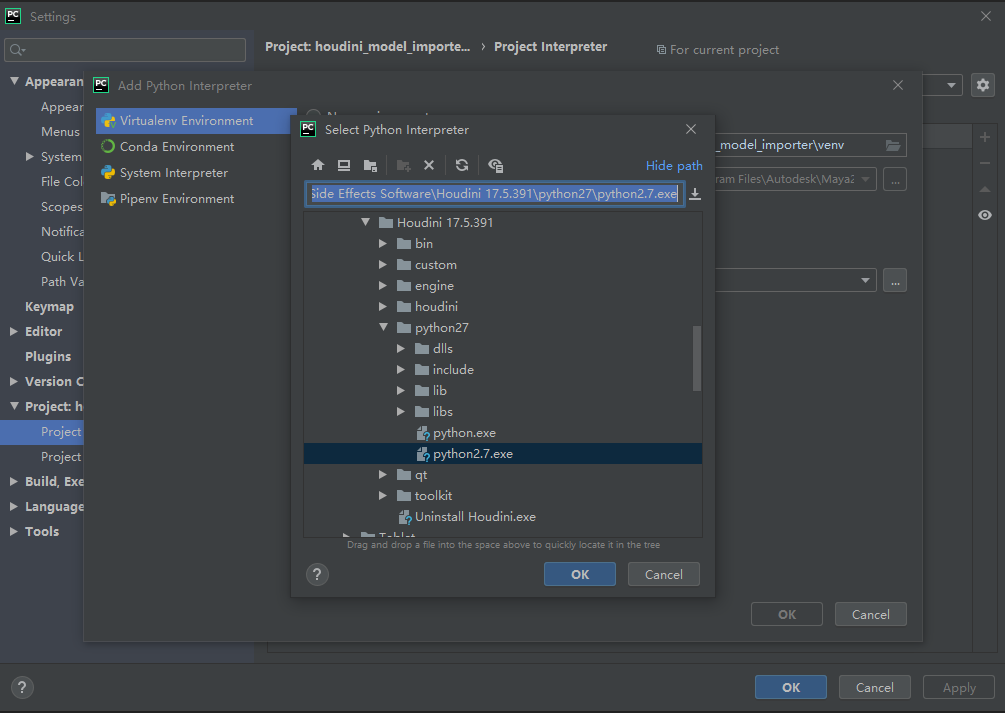 在Pycharm中配置Houdini开发环境_houdini mac的python路径-CSDN博客