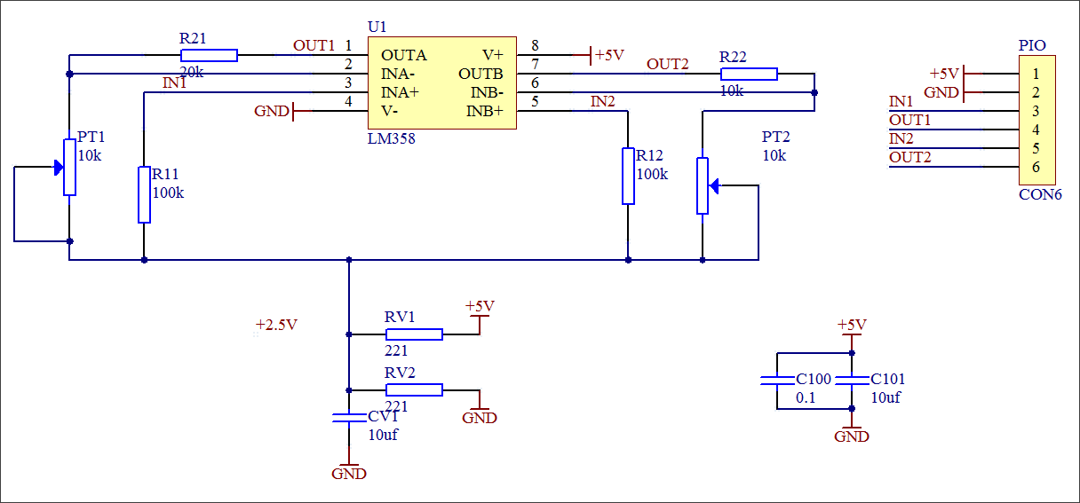 实验电路的放大器伴侣：LMV358_lmv358应用电路-CSDN博客