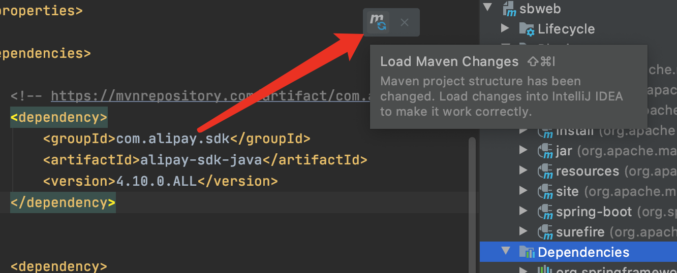 idea 2020 最新 maven 自动导入依赖，Load Maven Changes-CSDN博客