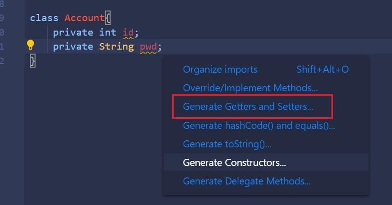 VS Code 自动生成get-set方法 – 源码巴士