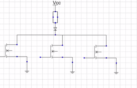 Open drain circuit and push-pull circuit, sink and source current ...