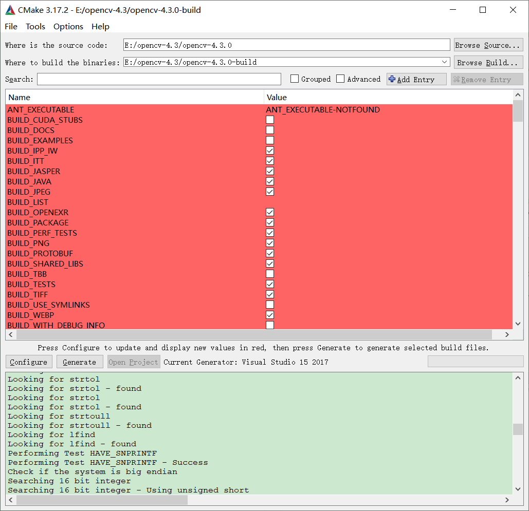 windows 10 + vs2017 +cmake 3.17.2 编译 opencv 4.3.0 +opencv_contrib + cuda 10.2_cmake3.17.2使用教程-CSDN博客