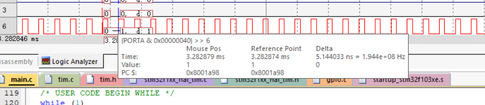 Keil5仿真 STM32F103 PWM频率不正常_keil中逻辑分析仪显示频率不正常-CSDN博客