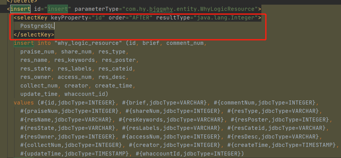 Postgresqlandmysql使用tkmybatis的insert或者insertselective返回主键 灰信网（软件开发博客聚合） 