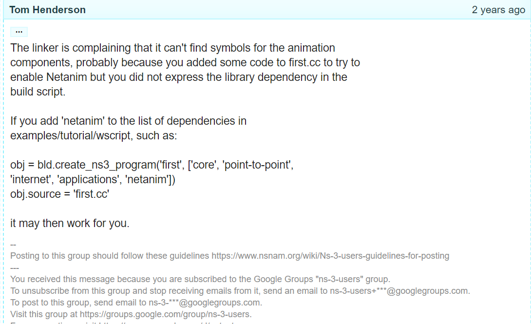 NS3使用netanim时一种报错的处理_ns3仿真对‘ns3::animationinterface::~animationinterfac-CSDN博客
