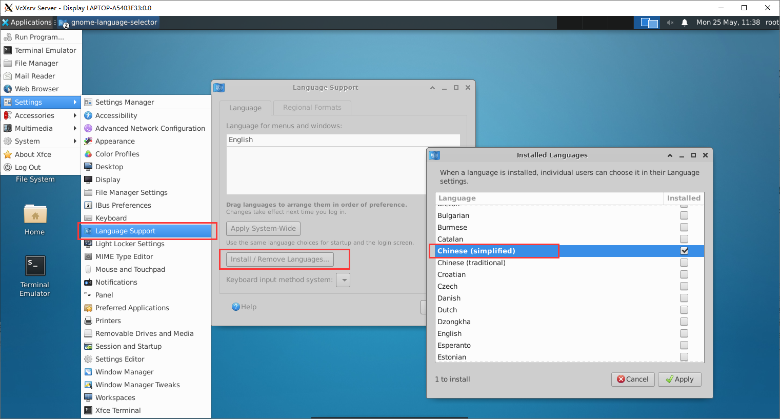 Windows10启用自带Linux系统，安装Unity或xfce4界面_指定您要用作xfce-CSDN博客