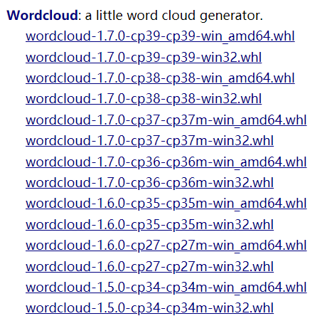 如何在Windows系统安装python词云库wordcloud-CSDN博客