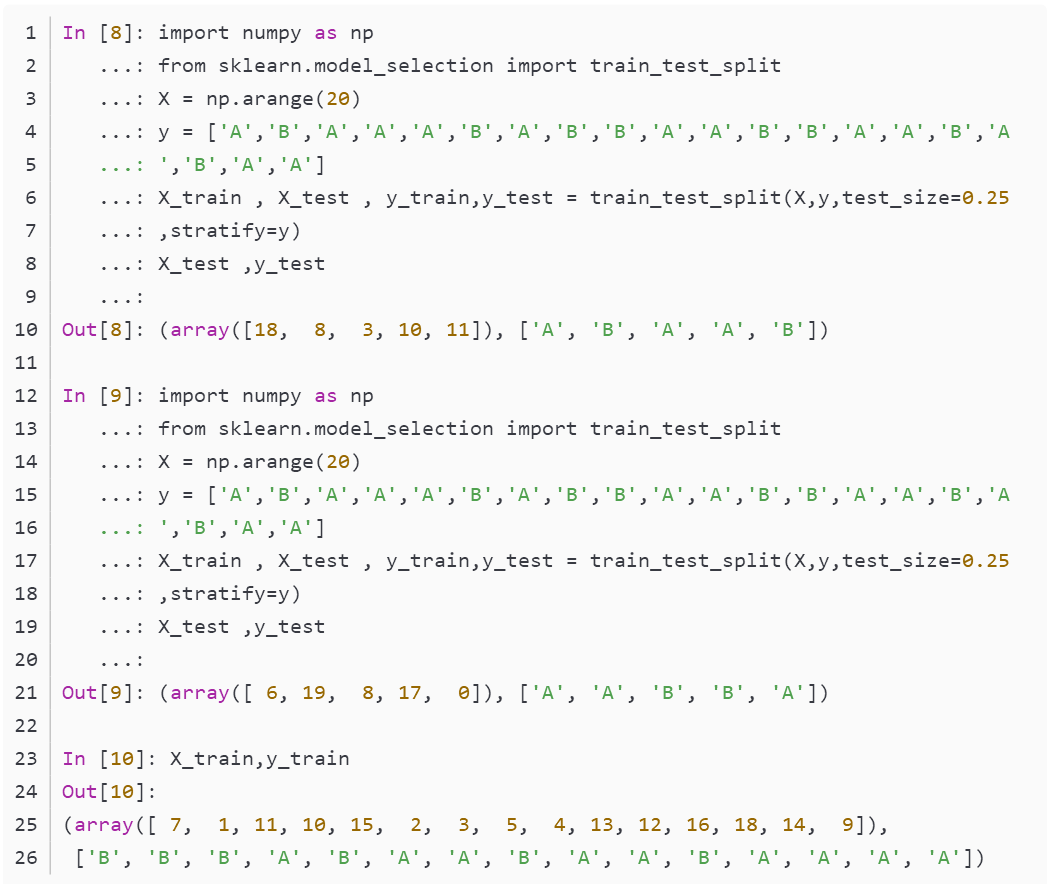 sklearn的train_test_split()各函数参数含义解释_设置stratify参数,可以处理数据不平衡问题-CSDN博客