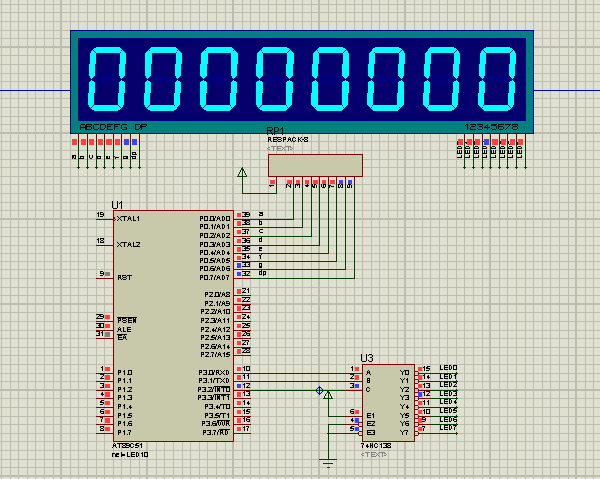51单片机教程：数码管动态显示（0~99999999）74hc138驱动_c51单片机数码管动态倒数-CSDN博客