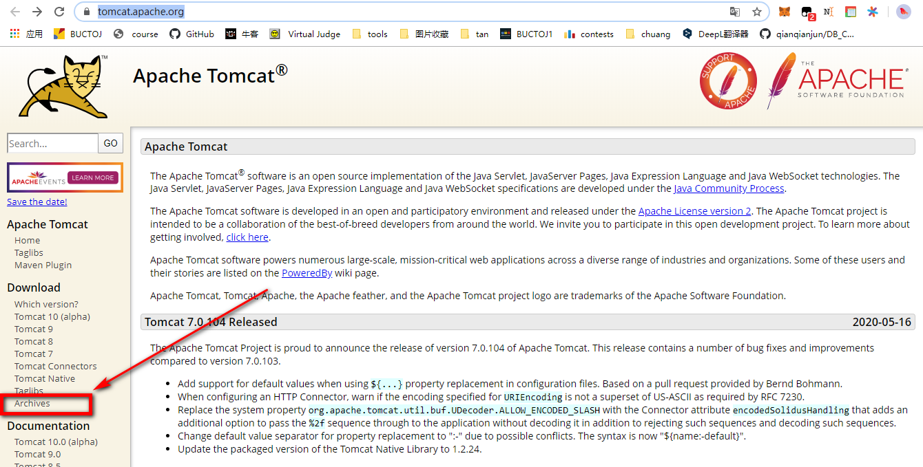 官网下载Tomcat_tomcat官网-CSDN博客