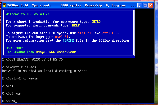 Dosbox + masm assembly environment installation and use + dosbox debug debugging tutorial ...
