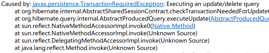 异常:Not supported for DML operations和异常Executing an update/delete query问题的解决-CSDN博客