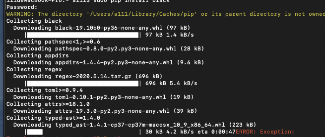 pip install 各种包会遇到的问题ERROR解决_"error: exception: traceback (most recent call las_赐福包的博客-CSDN博客