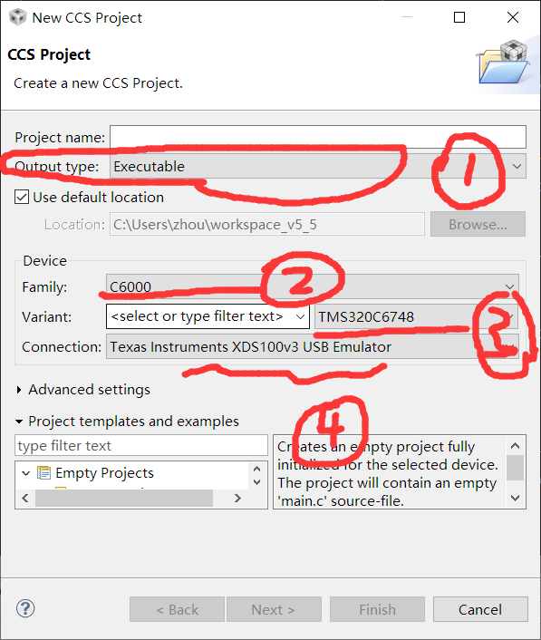 分享学习创龙DSP的TMS320C6748+CCS5.5创建工程、仿真环境、点亮LED灯总结_ccs edit 循环led灯控制-CSDN博客