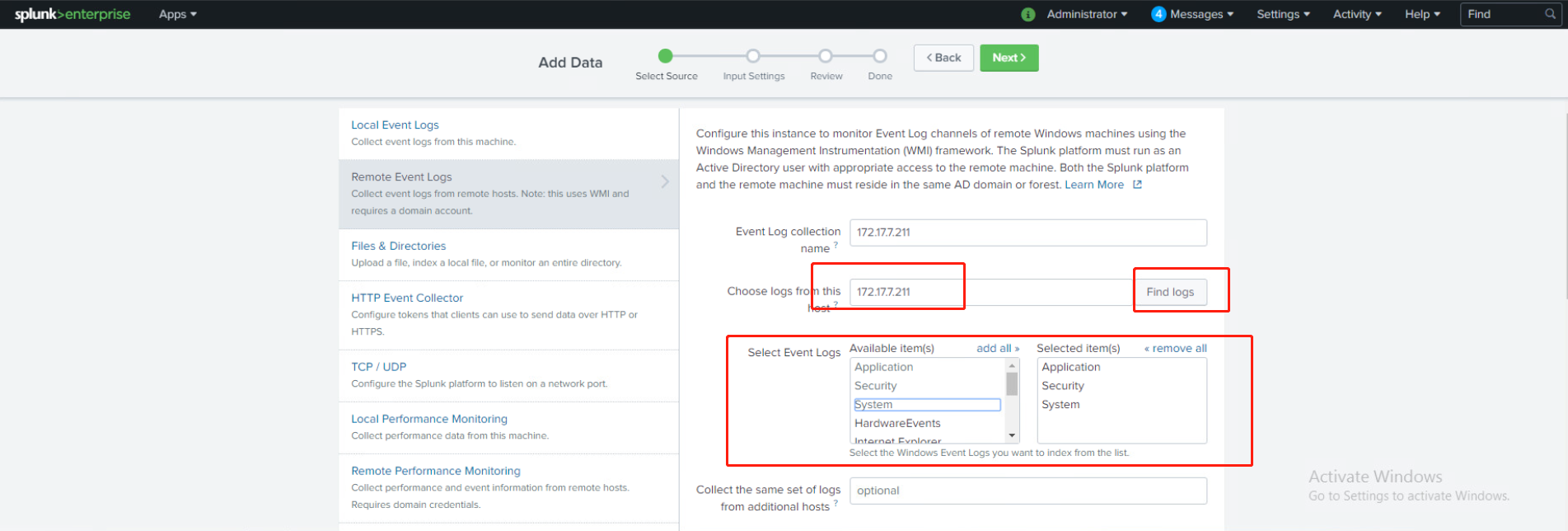 Splunk通过WMI远程读取Windows主机日志_wmi log-CSDN博客