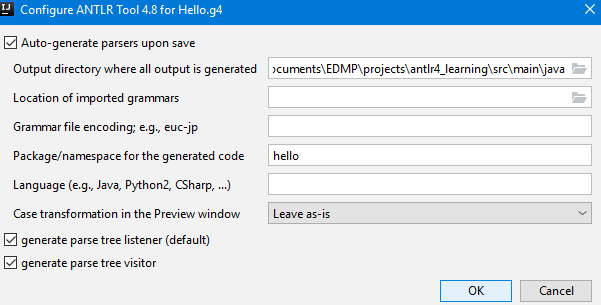 Antlr4入门（一）IDEA中Antlr的安装与使用_antlr4使用教程-CSDN博客