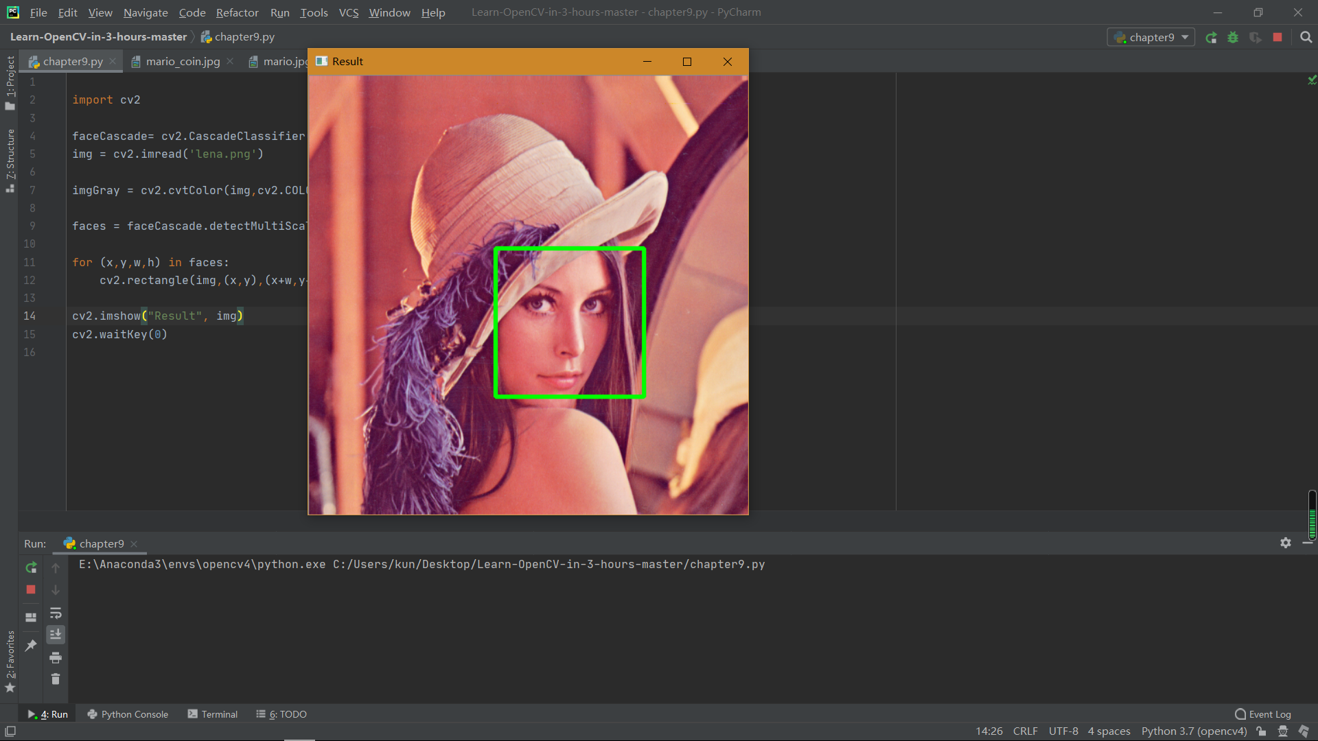 opencv-python 小白笔记（9）_cv2.cascadeclassifier-CSDN博客